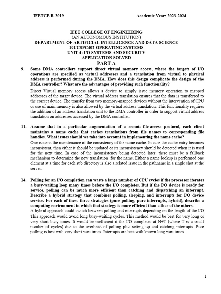 10 - 19UCSPC402 - A - 6 - 27unit - 4 - QB Application Solved (OS) | PDF ...