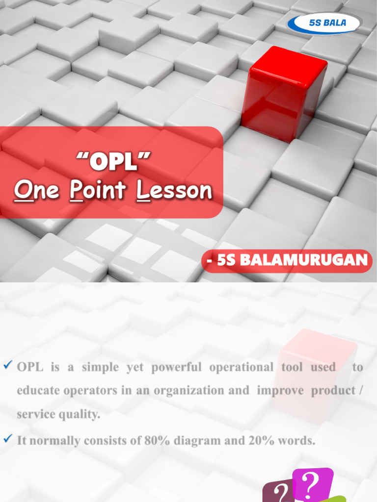 One Point Lesson | PDF | Procedural Knowledge | Information