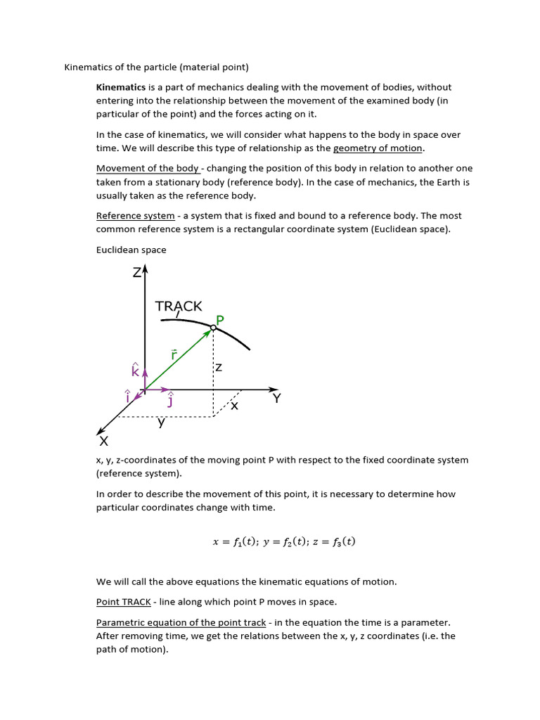 Kinematics of The Particle | PDF | Acceleration | Kinematics