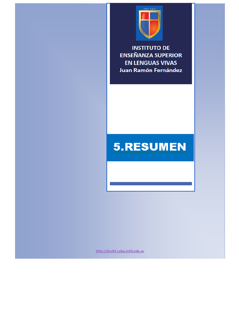 5 RESUMEN Cuadernillo Curso de Nivelacion y Examen de Aptitud en Lengua ...