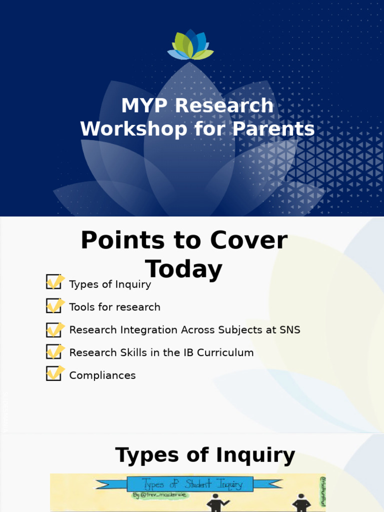 Research Workshop For MYP Parents | PDF | Cognition
