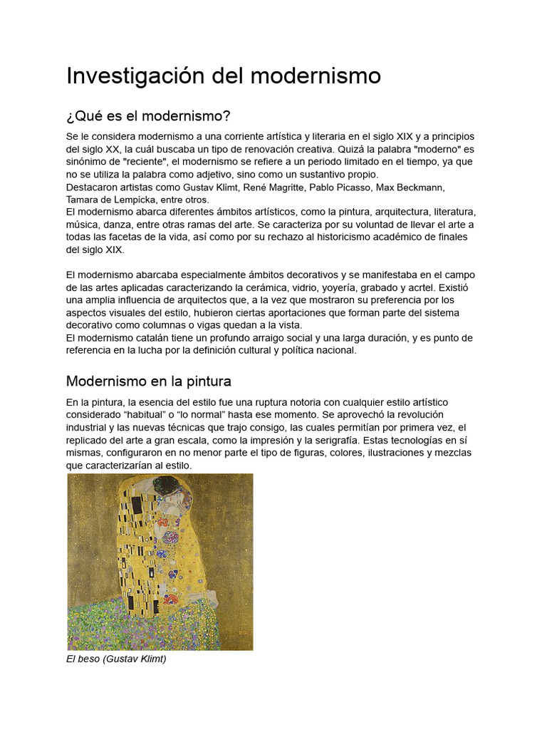 El Modernismo, Azareel Cocolan. | PDF | Art Nouveau | Escultura