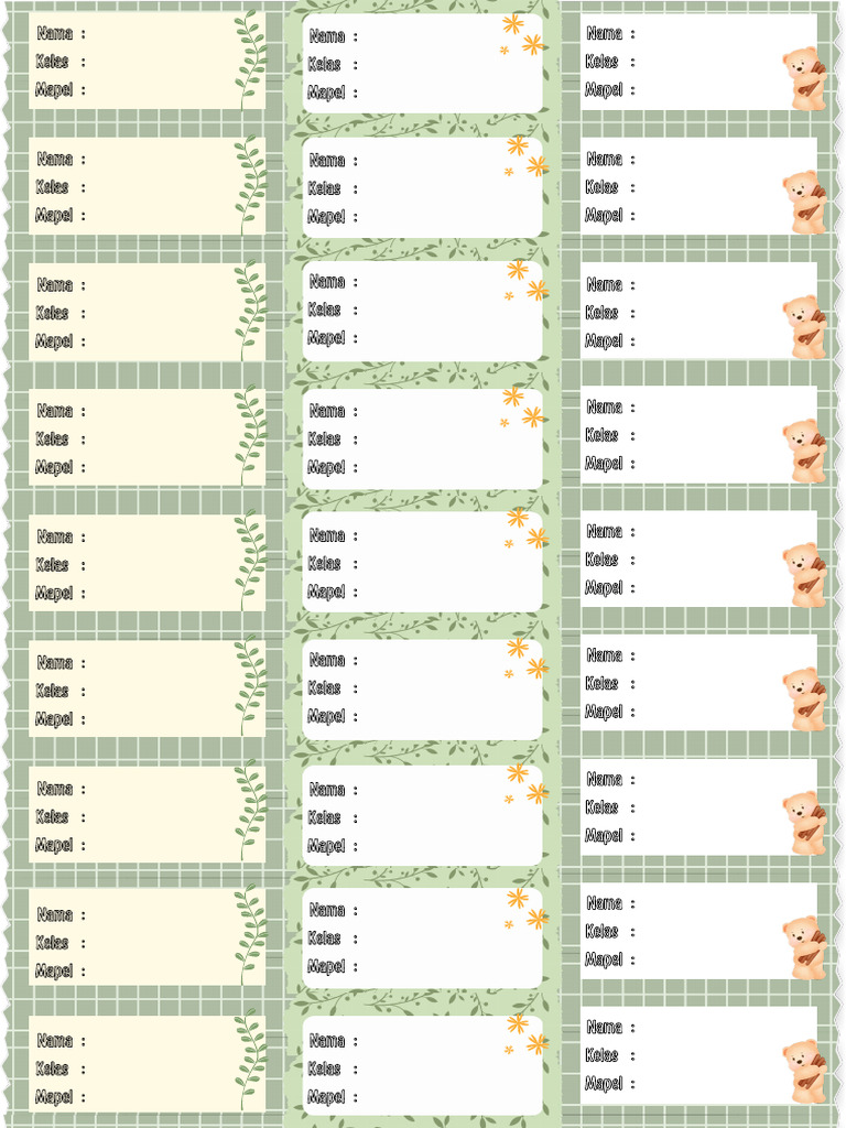 Daftar Nama dan Kelas Siswa | PDF