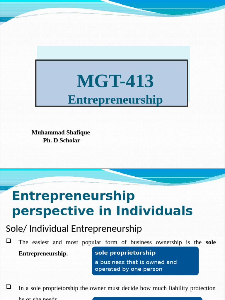 Lec 06 | PDF | Sole Proprietorship | Money