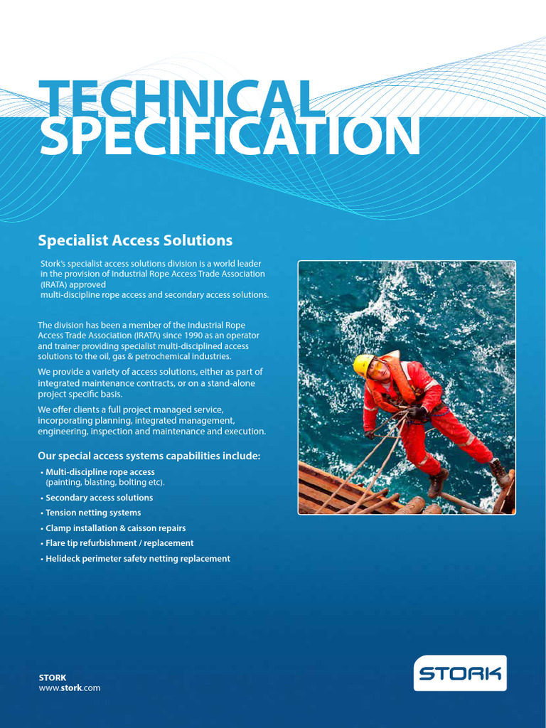 Stork Special Access Systems | PDF | Nondestructive Testing | Scaffolding