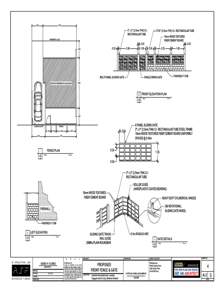 Front Fence & Gate Design Plans | PDF
