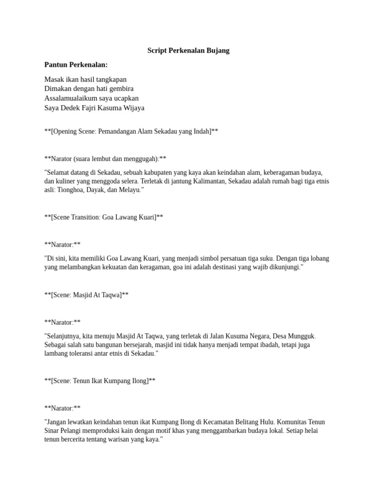 Script Bujang Melayu | PDF | Perjalanan