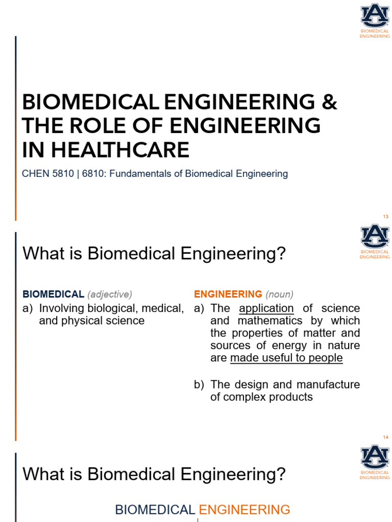 Overview of Biomedical Engineering | PDF | Biomedical Engineering | Tissue Engineering