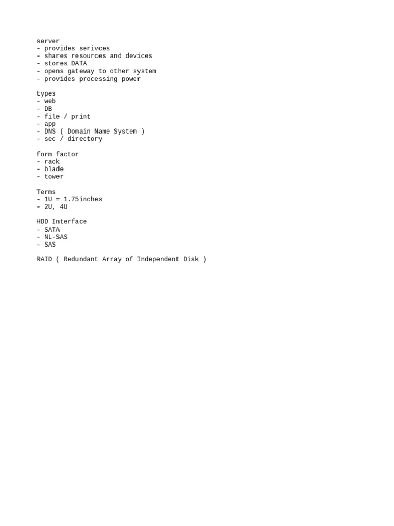 Server Notes | PDF | Computers