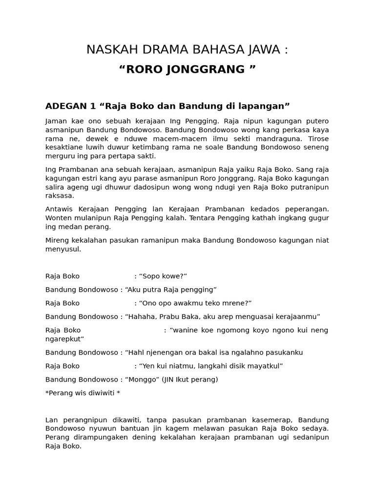 Roro Jonggrang-1 | PDF