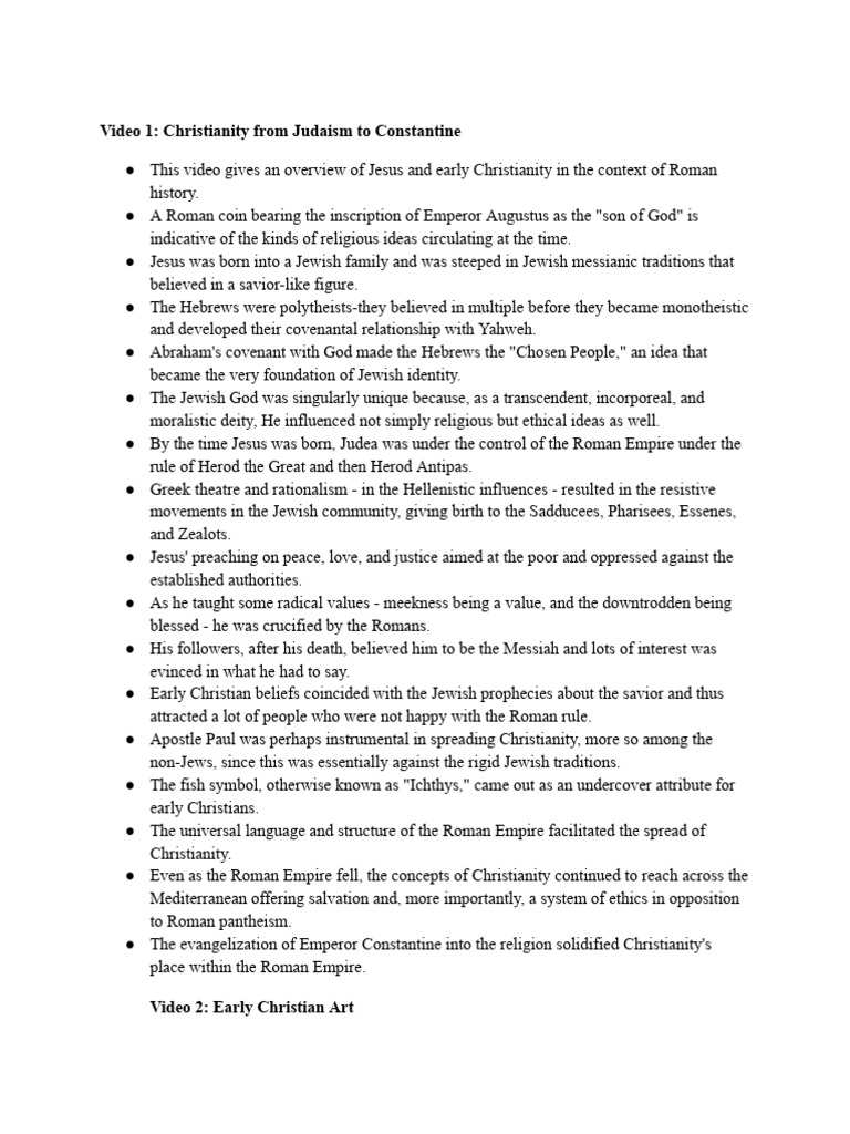Christianity's Roots and Early Art | PDF | Jesus | Early Christianity