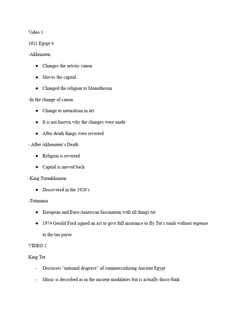 9 - 13 Notes Art | PDF | Ancient Egypt | Tutankhamun
