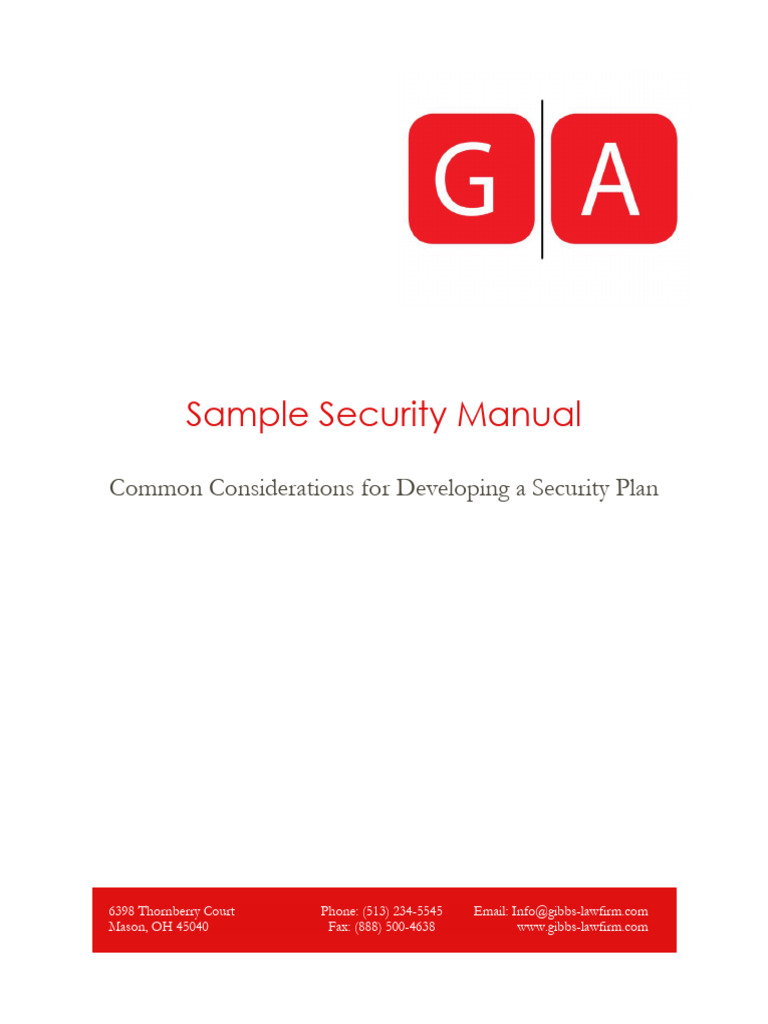 Church Security Manual Overview | PDF | Emergency | Indemnity