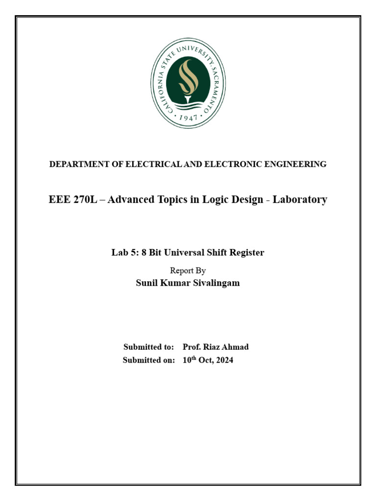 8-Bit Universal Shift Register Overview | PDF | Electronic Engineering ...