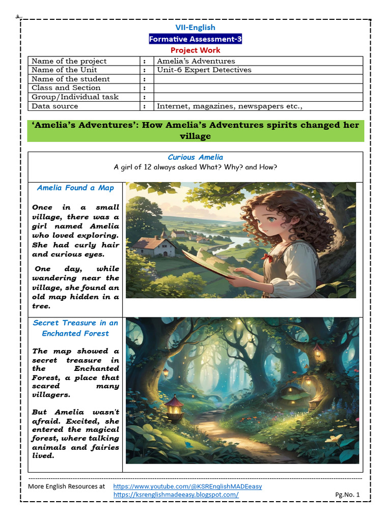 7th FA3 English Project Work-1 | PDF