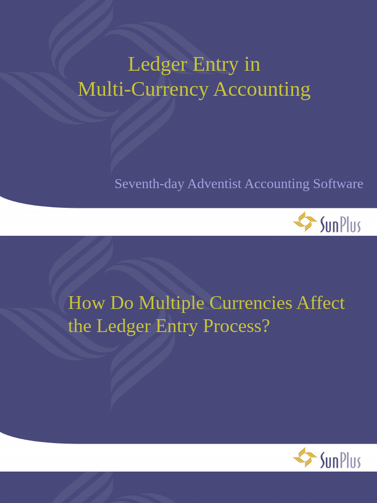 Multi-Currency Ledger Entry Guide | PDF | Currency | Debits And Credits
