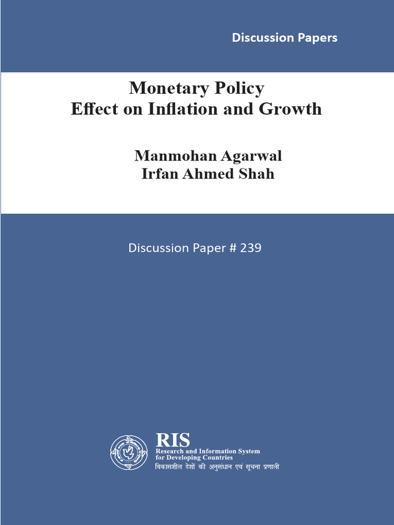 DP - 239 Manmohan Agarwal and Irfan Ahmed Shah - 0 | PDF | Cost Of Living | Inflation