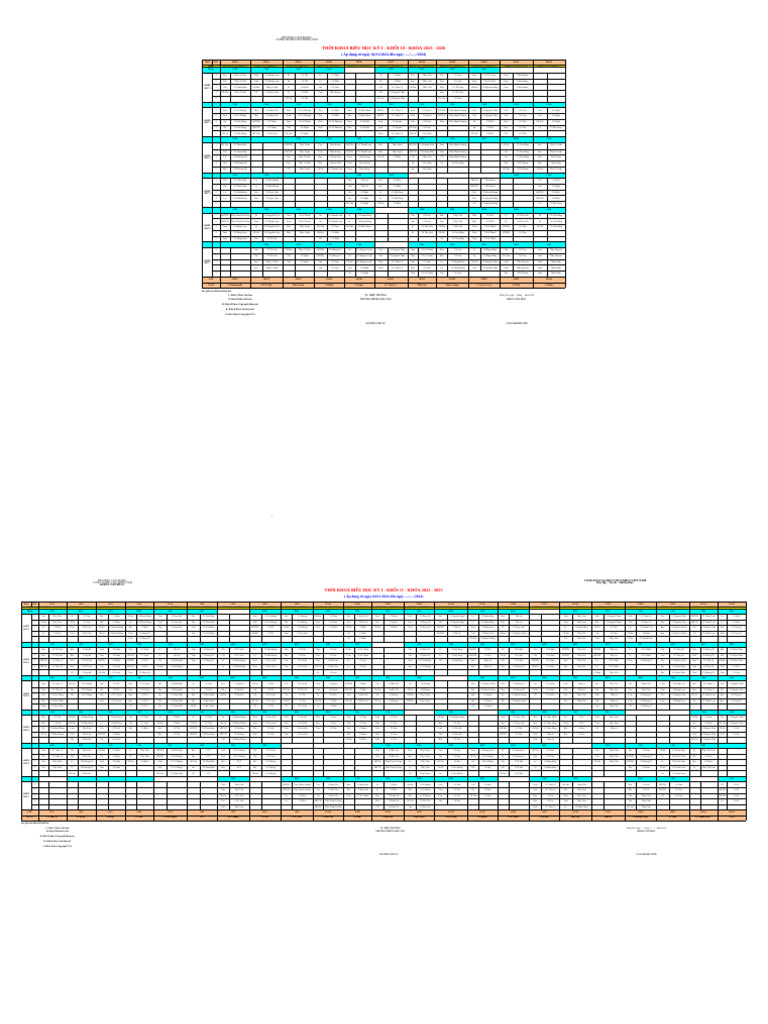 - TKB BUỔI CHIỀU HK 1 (04.11) NH (24-25) | PDF
