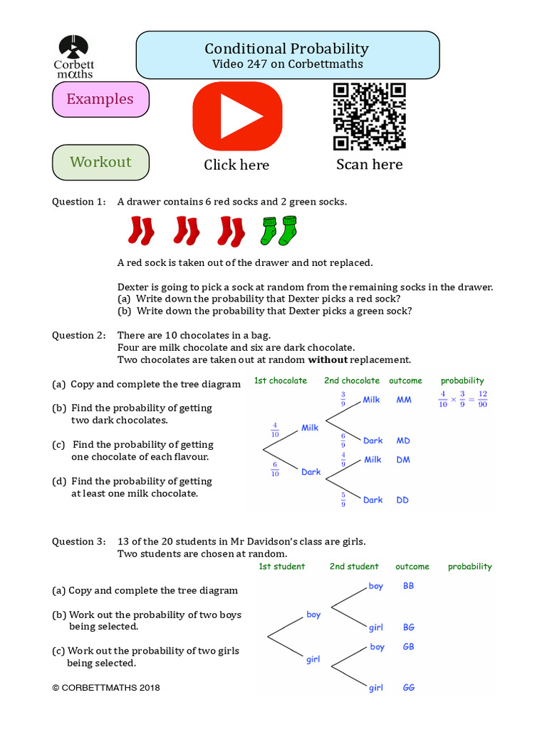 Conditional Probability Exercises | PDF | Probability Theory