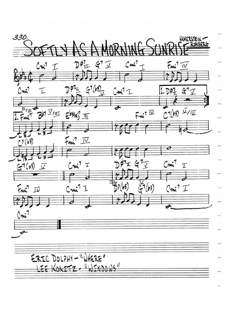 Softly As in A Morning Sunrise | PDF