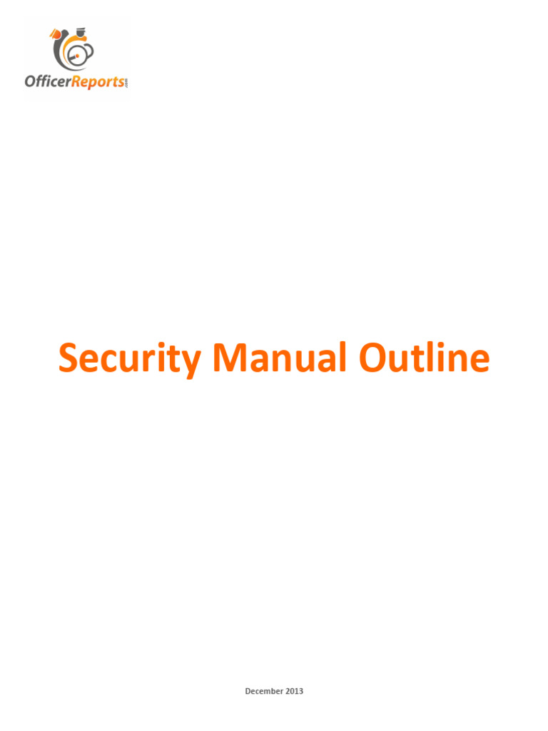Security Manual Outline Template | PDF | Emergency | National Security