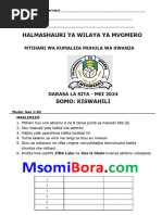 Aina za Salamu za Kiswahili | PDF | Swahili Language | Languages