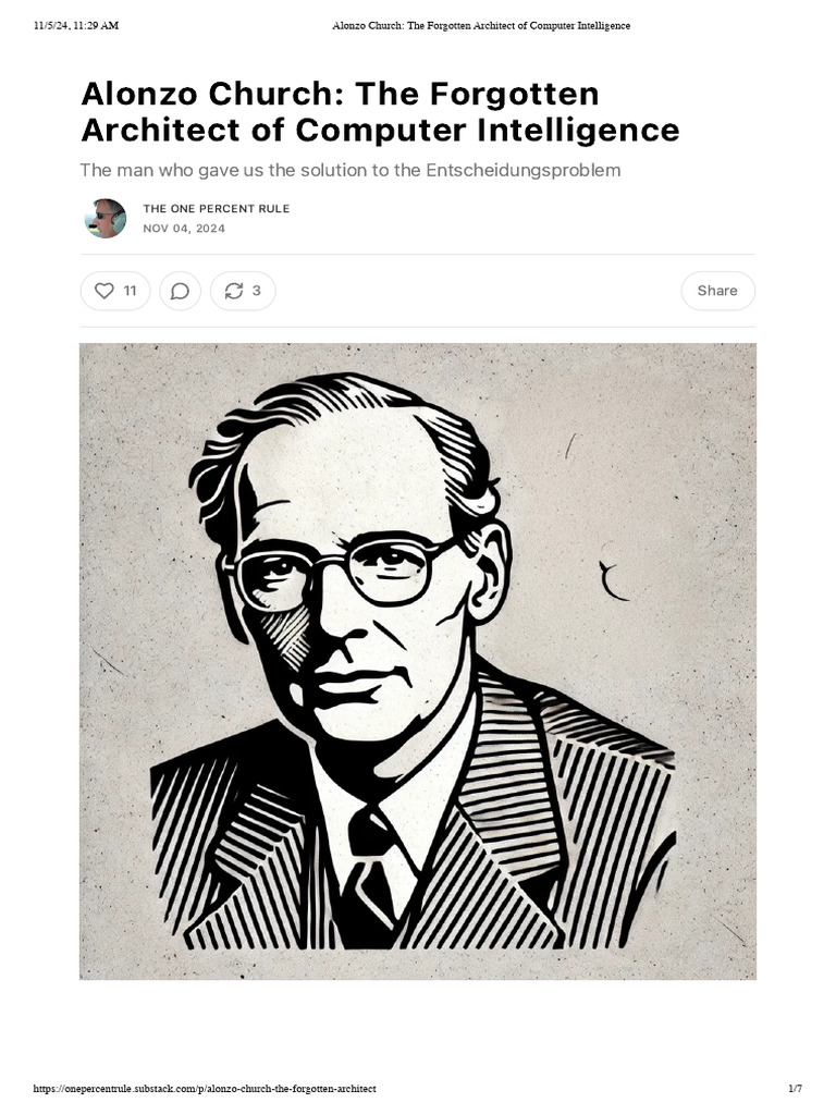 Alonzo Church - The Forgotten Architect of Computer Intelligence | PDF ...