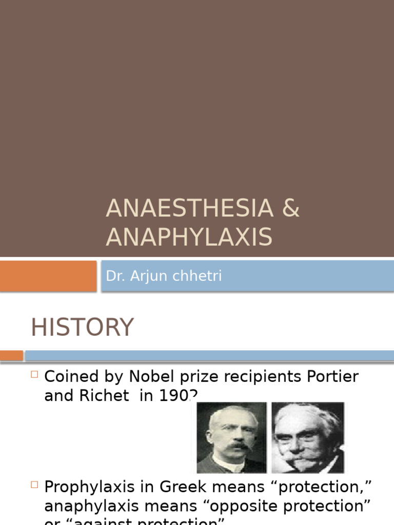 Anaesthesia & Anaphylaxis | PDF | Immune System | Allergy