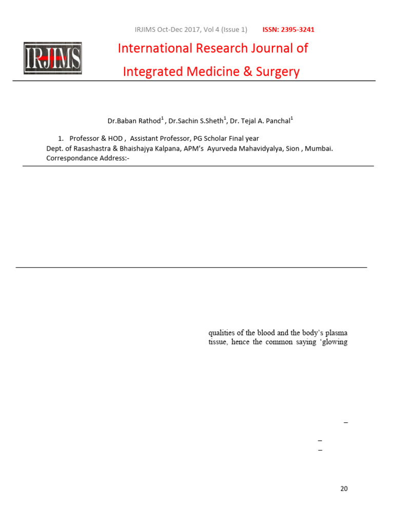 Paribhadra Ras in Dadru Treatment | PDF | Ayurveda | Clinical Medicine