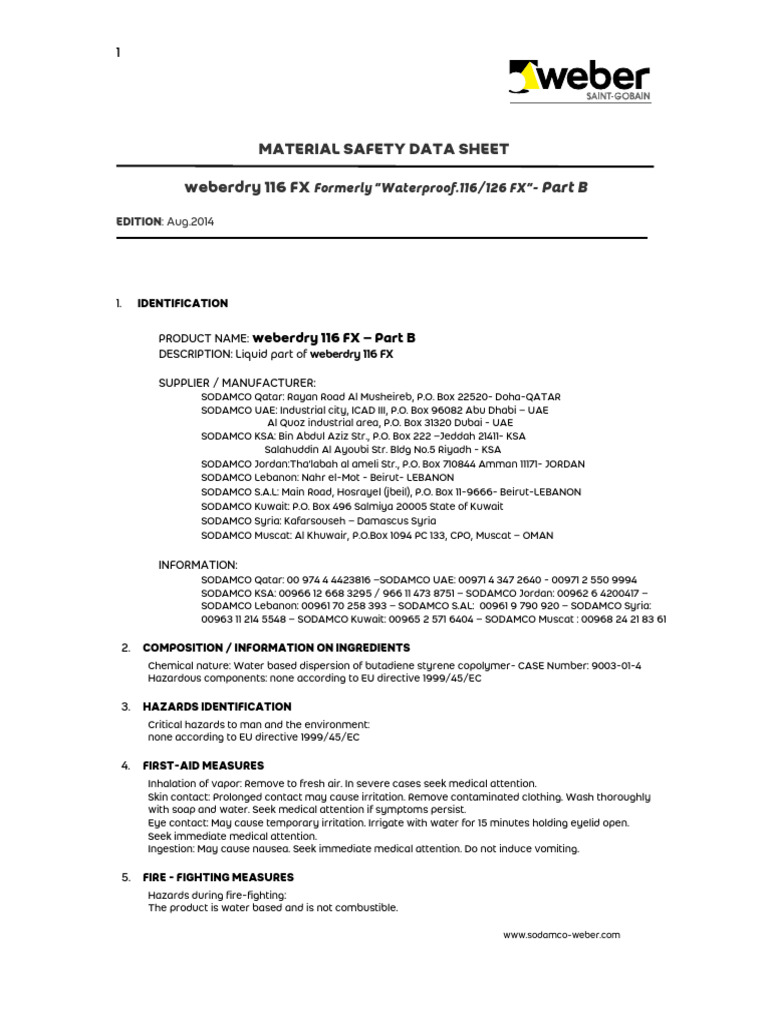 WEBER DRY 116 FX - PART B - Unlocked | PDF | Water | Waste