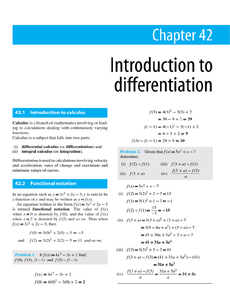 Differentiation | PDF