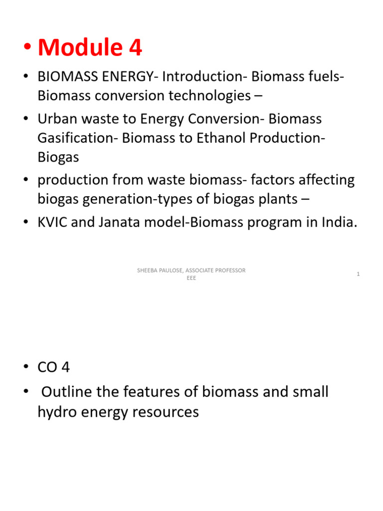 Module4 Biomass Energy | PDF | Biofuel | Anaerobic Digestion