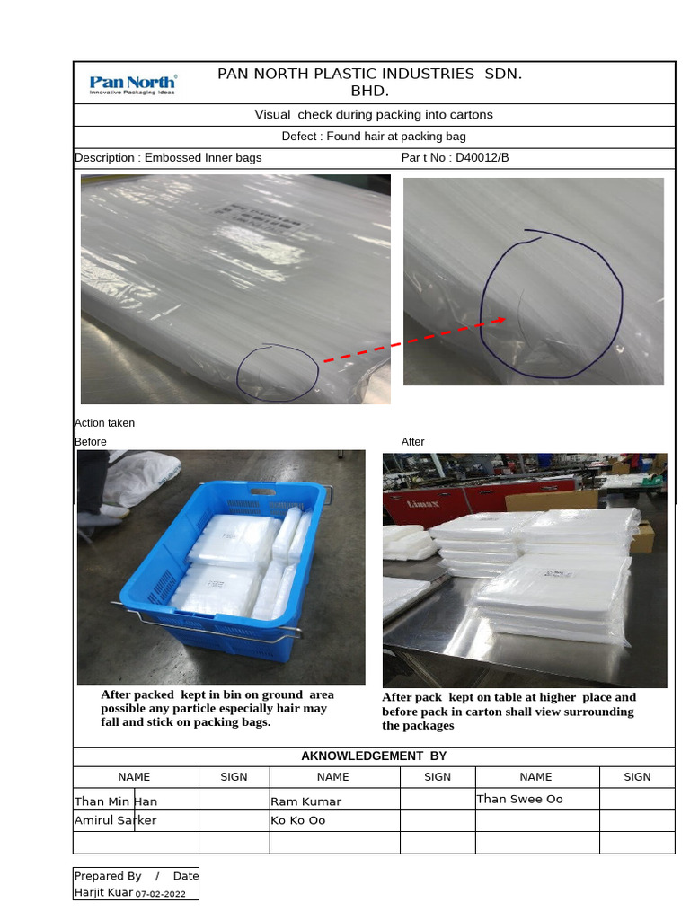 Packing Quality Check Report | PDF