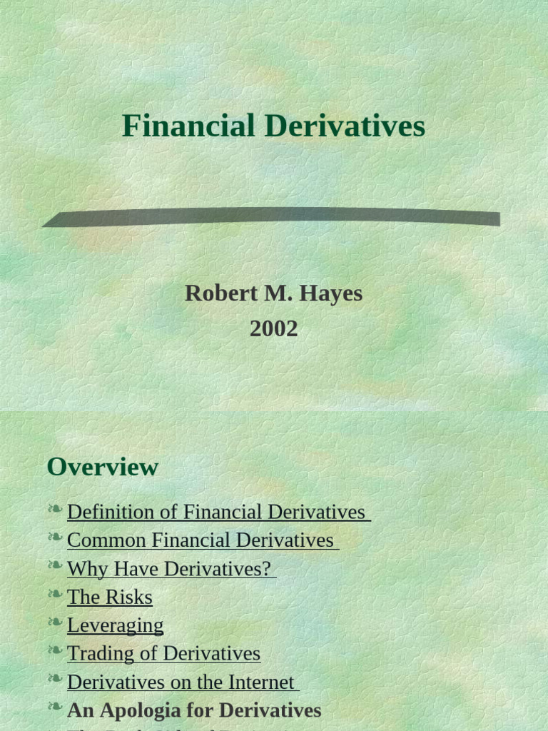 Financial Derivatives 4 | PDF | Derivative (Finance) | Option (Finance)