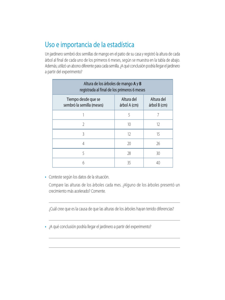 Uso e importancia de la estadística | PDF Uso e importancia de la estadística | PDF