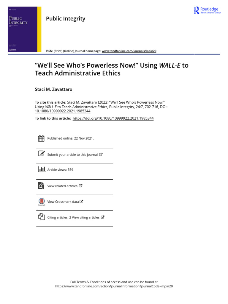 Using WALL-E to Teach Ethics | PDF | Imagination