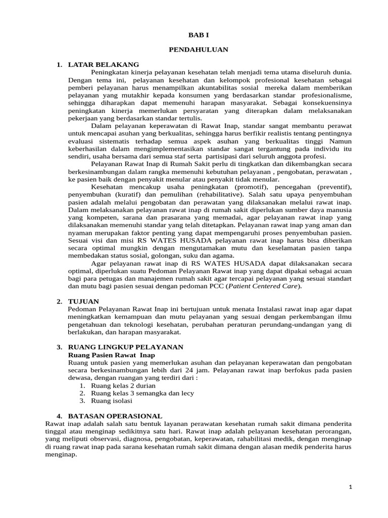 Pedoman Pelayanan Rib | PDF