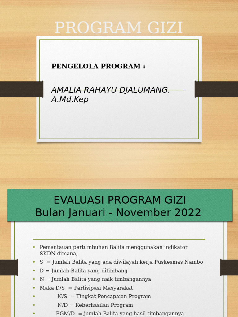 Capaian Program Gizi Linsektor 2022 | PDF