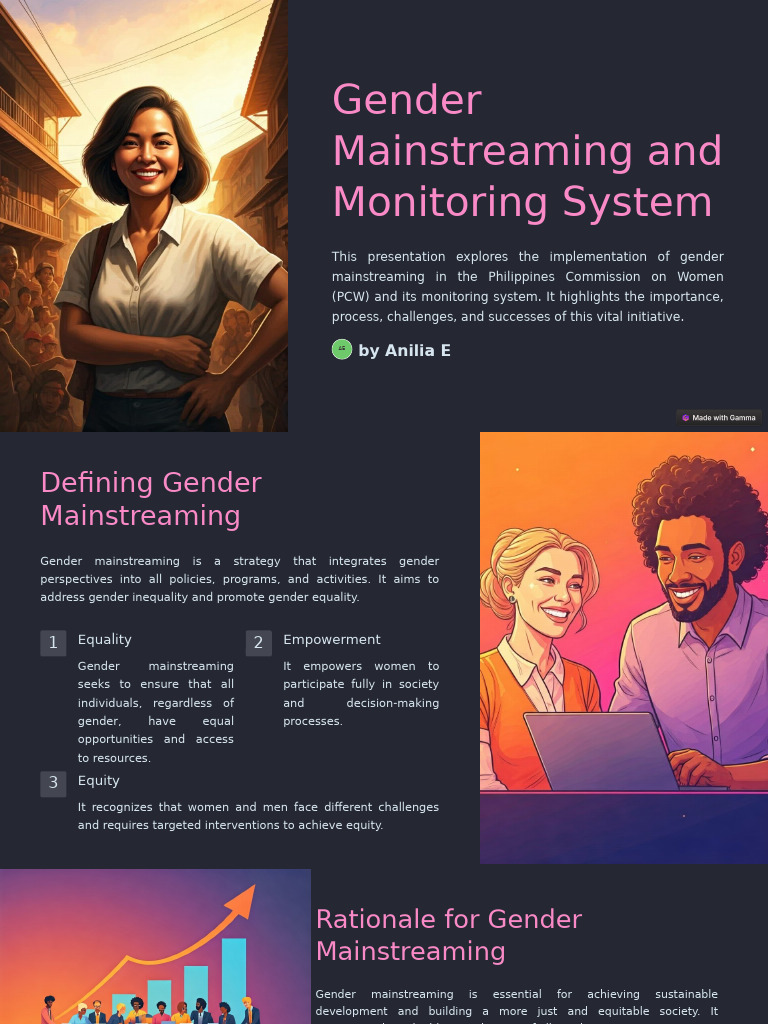 Gender Mainstreaming Monitoring Tool | PDF | Gender Mainstreaming ...