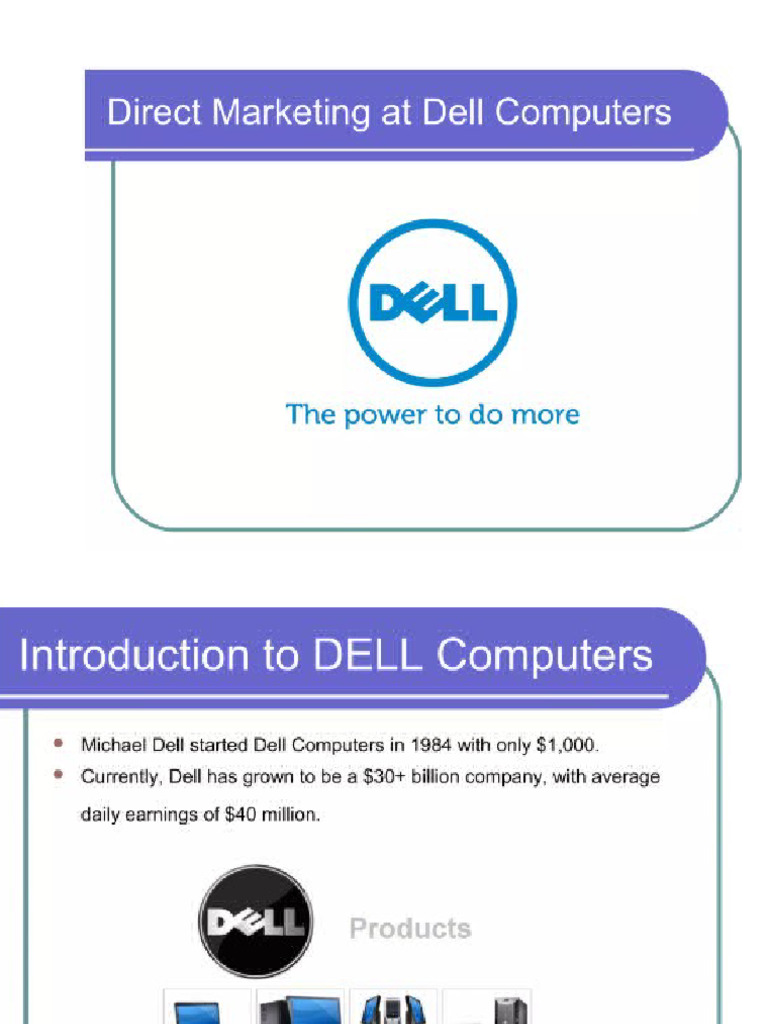 Dell Direct Marketing | PDF | Computers
