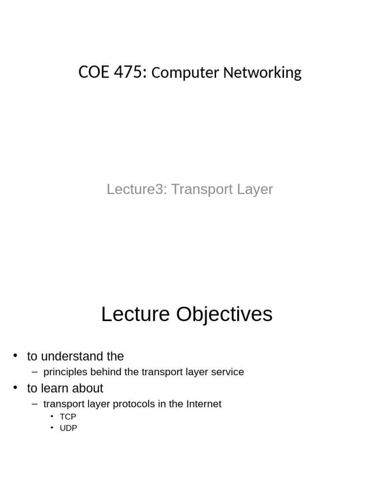 Transport Layer Protocols in Networking | PDF | Port (Computer ...