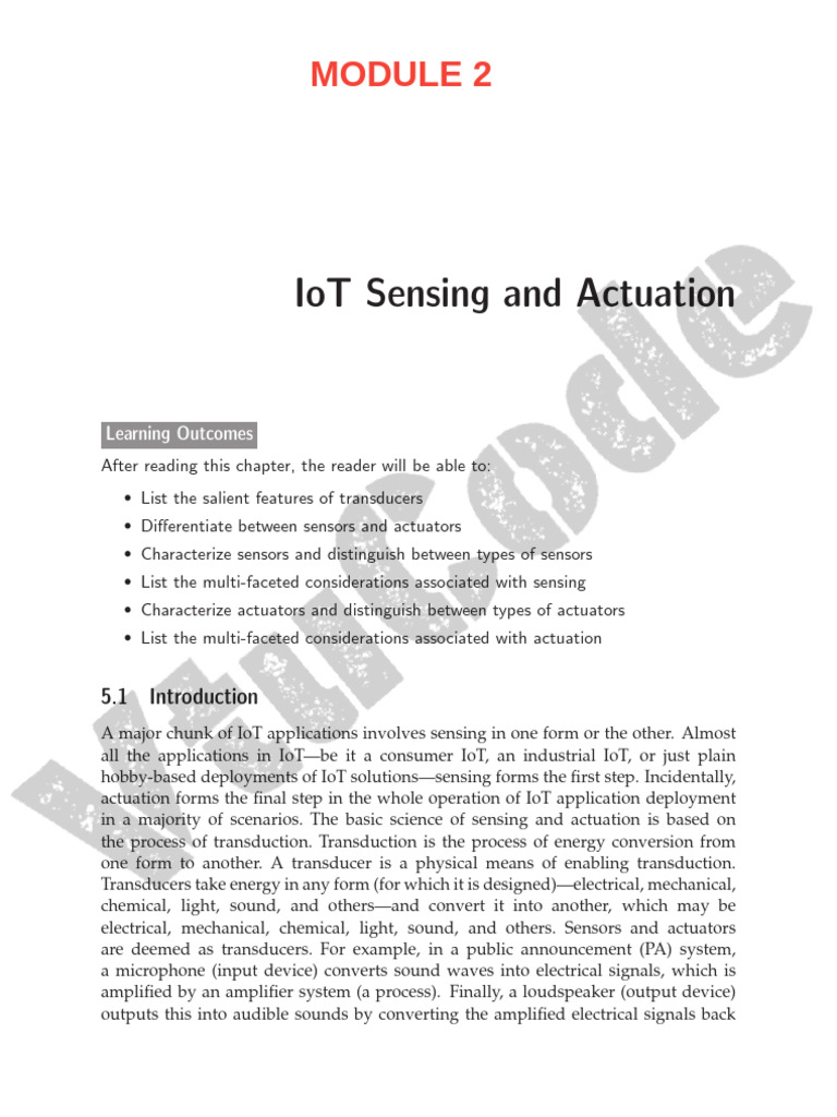 @vtucode - in 21CS735 Module 2 Textbook | PDF | Actuator | Sensor