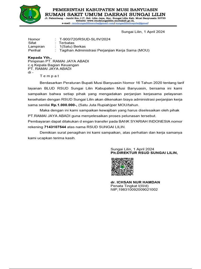 Mou PT - Ramai Jaya Abadi | PDF