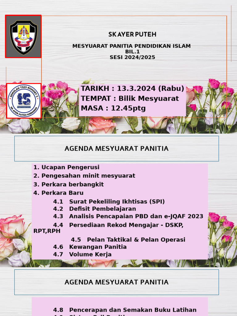 Mesyuarat Panitia Pendidikan Islam | PDF