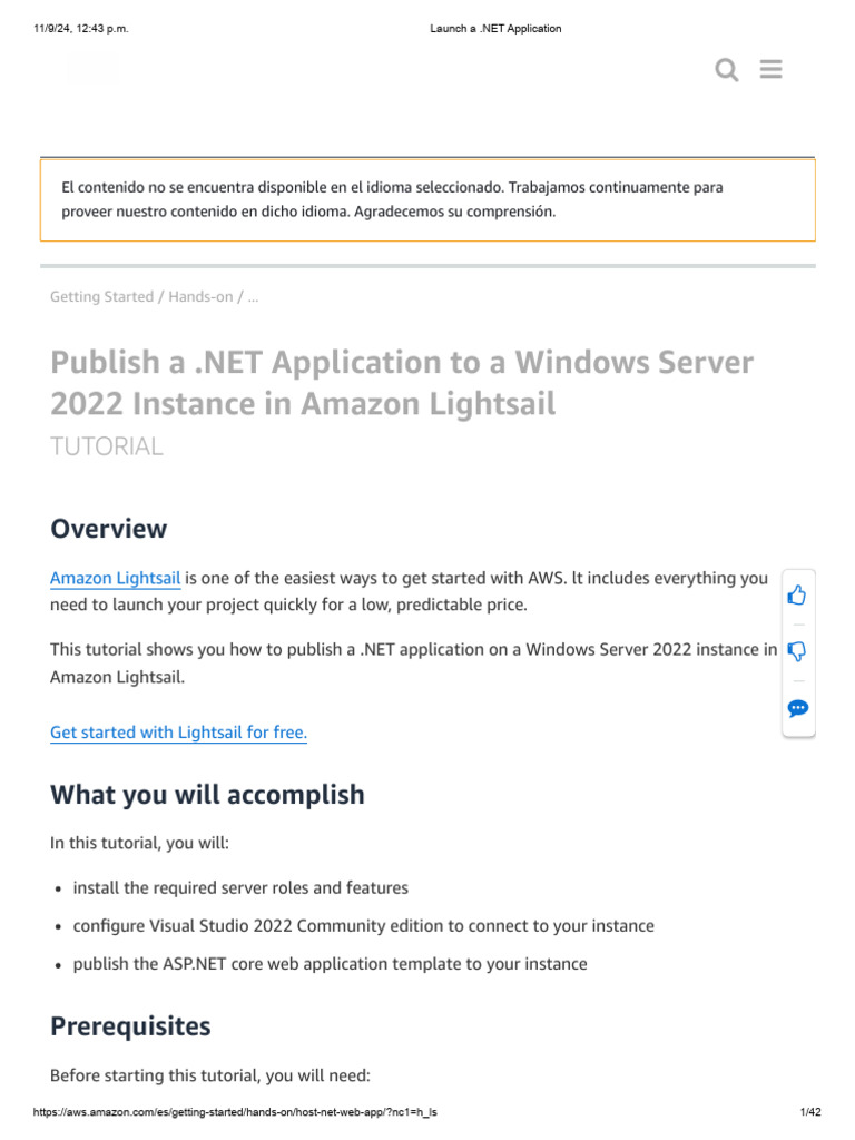 Launch A .NET Application | PDF | Amazon Web Services | Domain Name System