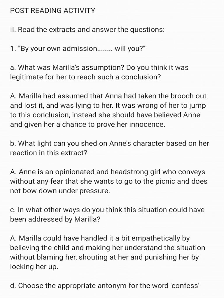 Anne of Green Gables 1 | PDF