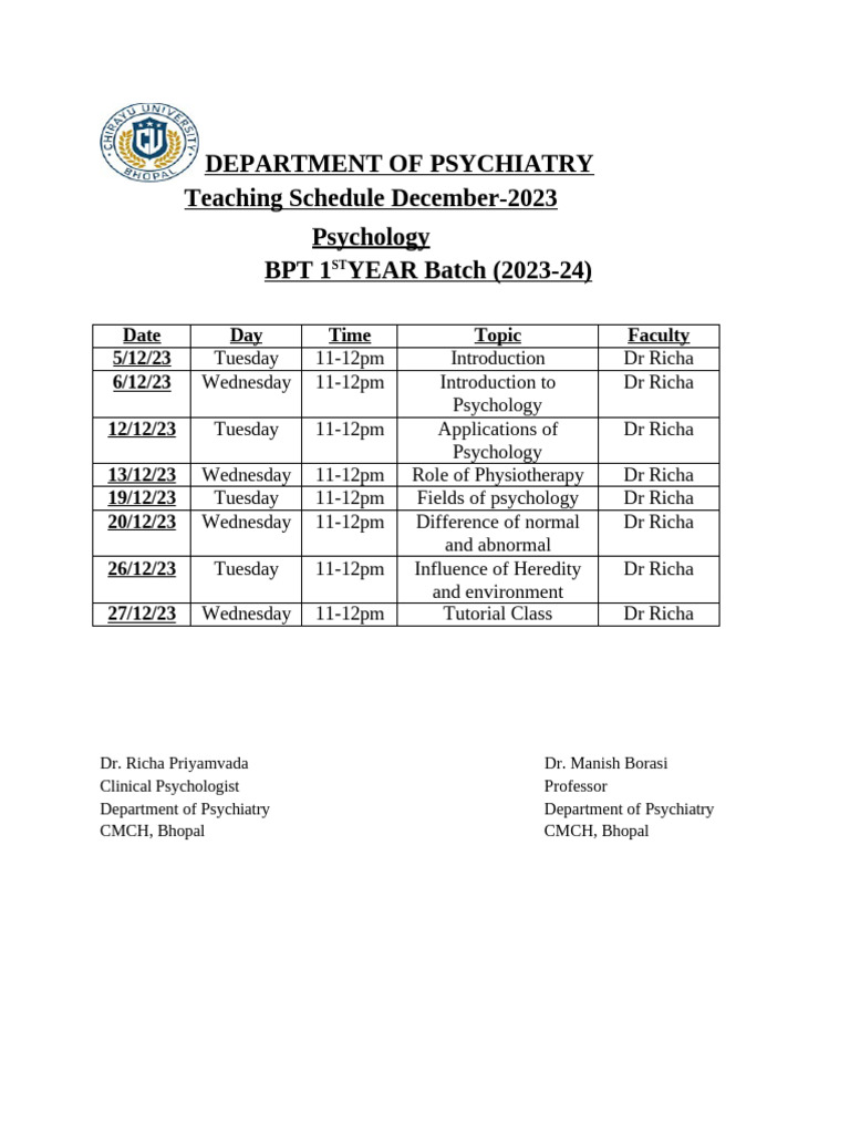 Final Roster BPT Till Nov 2024 | PDF | Psychologist | Psychiatry