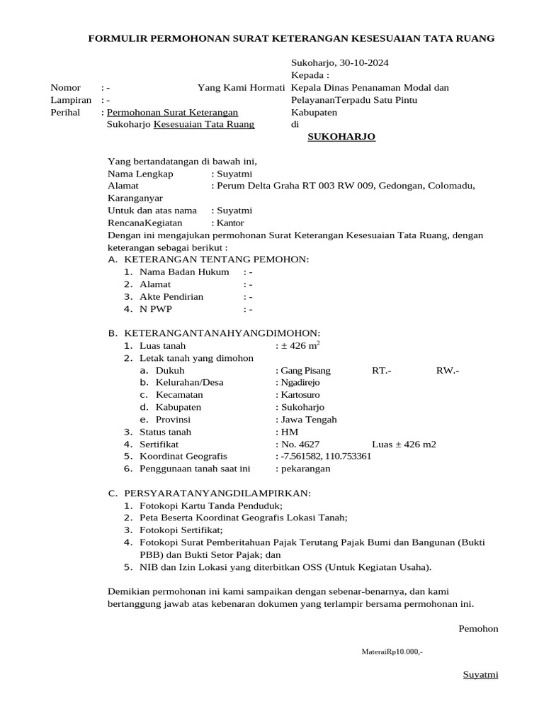 Formulir SKKTR SKH | PDF