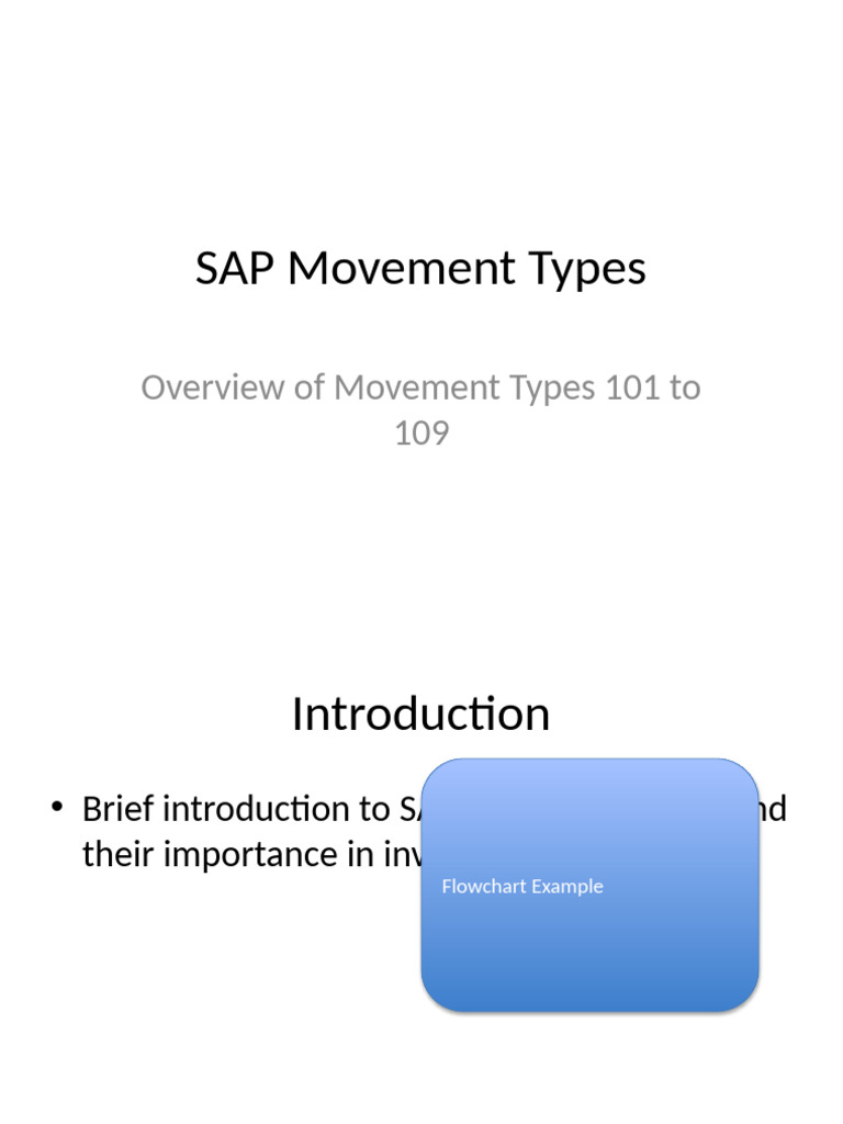 SAP Movement Types Presentation With Flowcharts and Pics | PDF