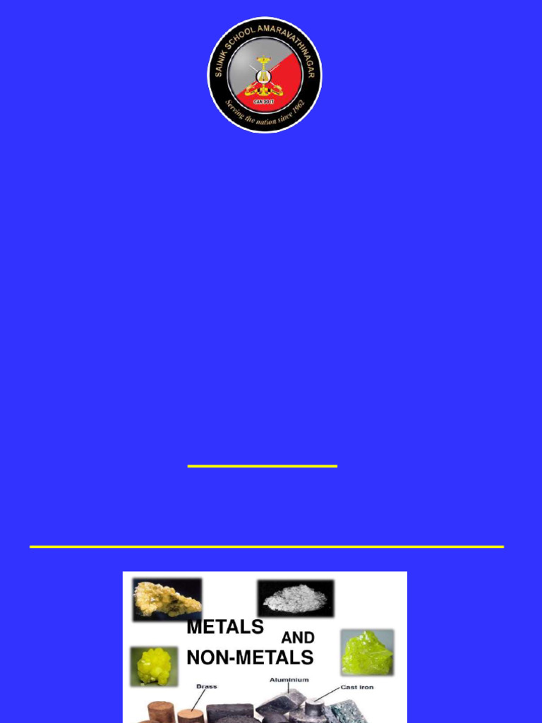 Chapter04 Materialsmetalsnon Metal | PDF | Hydroxide | Metals